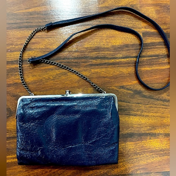 HOBO | Bags | Hobo International Lauren Navy Blue Stone Clutch Double ...